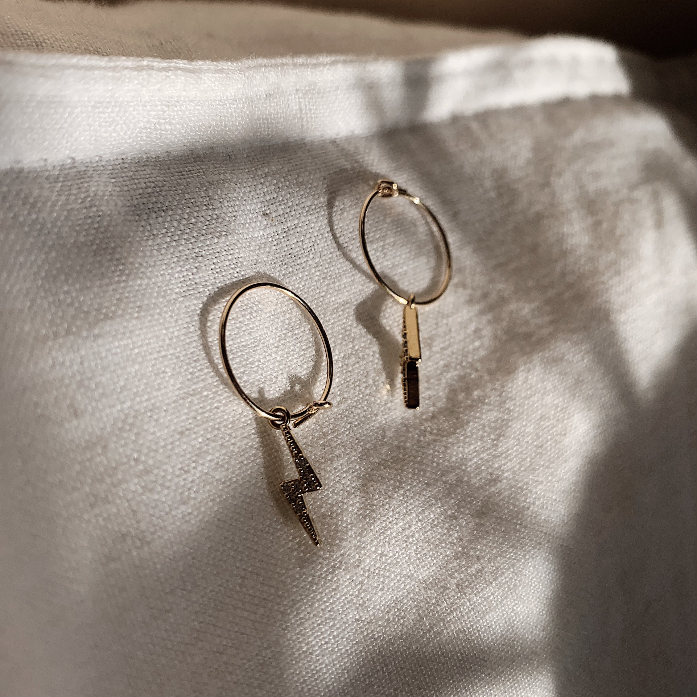 Lightning Bolt Hoops – Cult of Youth Jewellery