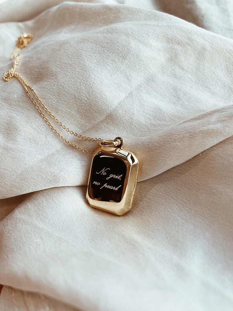 Locket ~ No Grit, No Pearl / Rectangular – Cult of Youth Jewellery